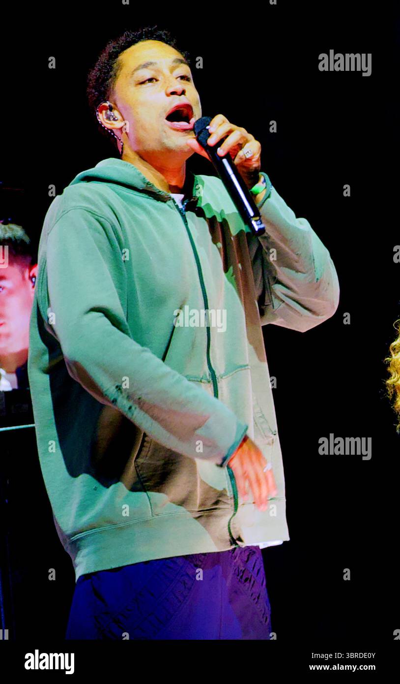 Loyle Carner performing at Glastonbury Festival UK 27 Jun 2025 photo by ...