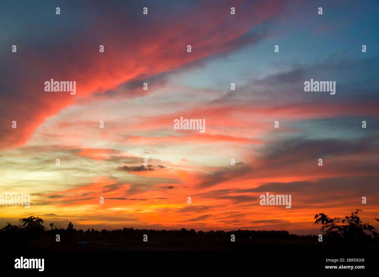 dramatic Sunset sky range beautiful landscape dusk golden time vibrant ...