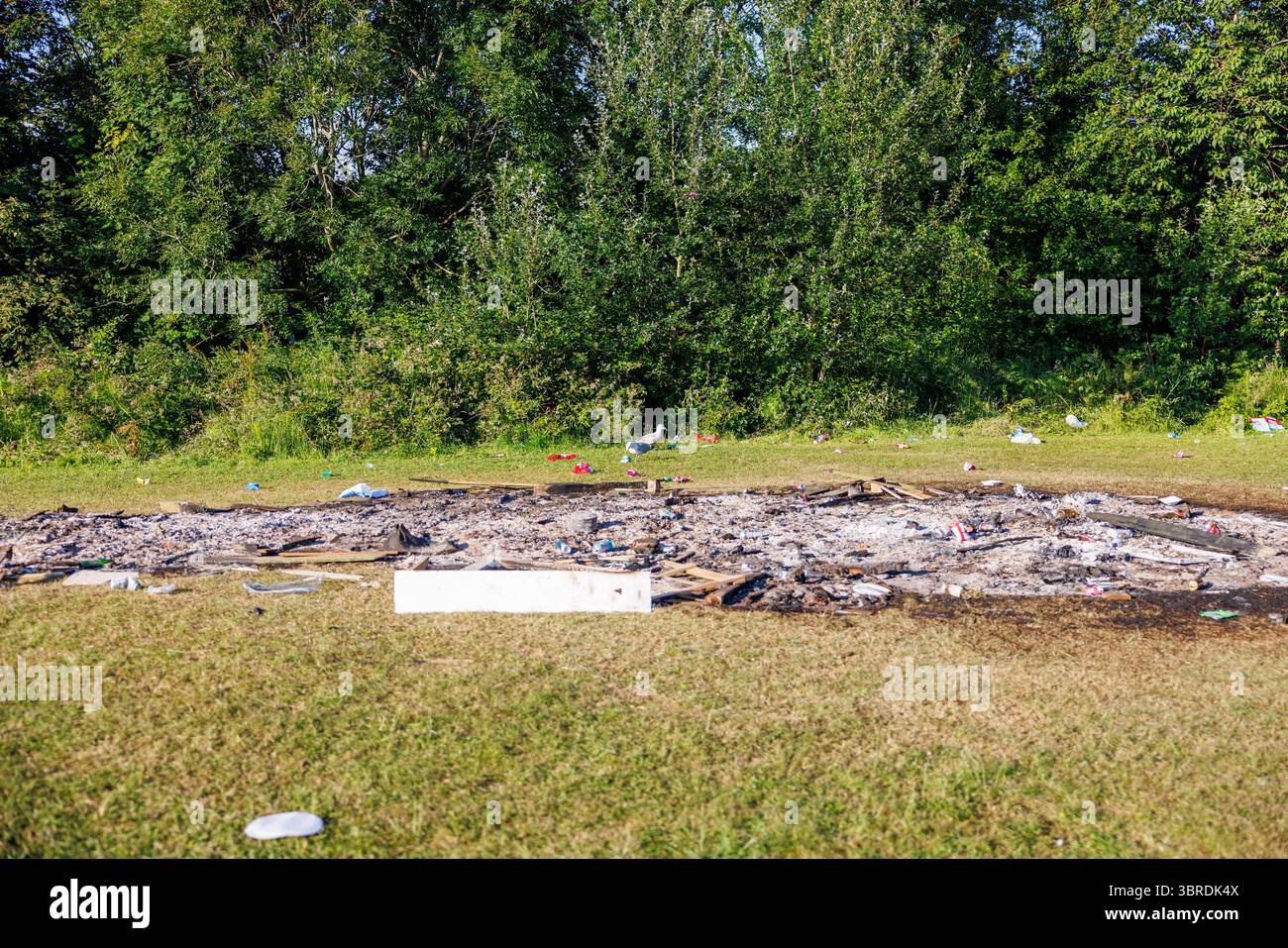 12/07/2025 Belfast Burning ember of Bonfires which were Lit on 11th ...