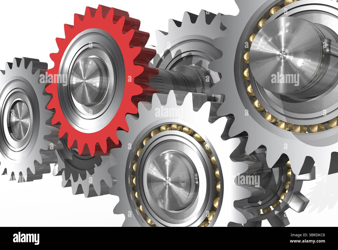 Gear, drive, gearwheel, red, defect, negative, business, spare part ...