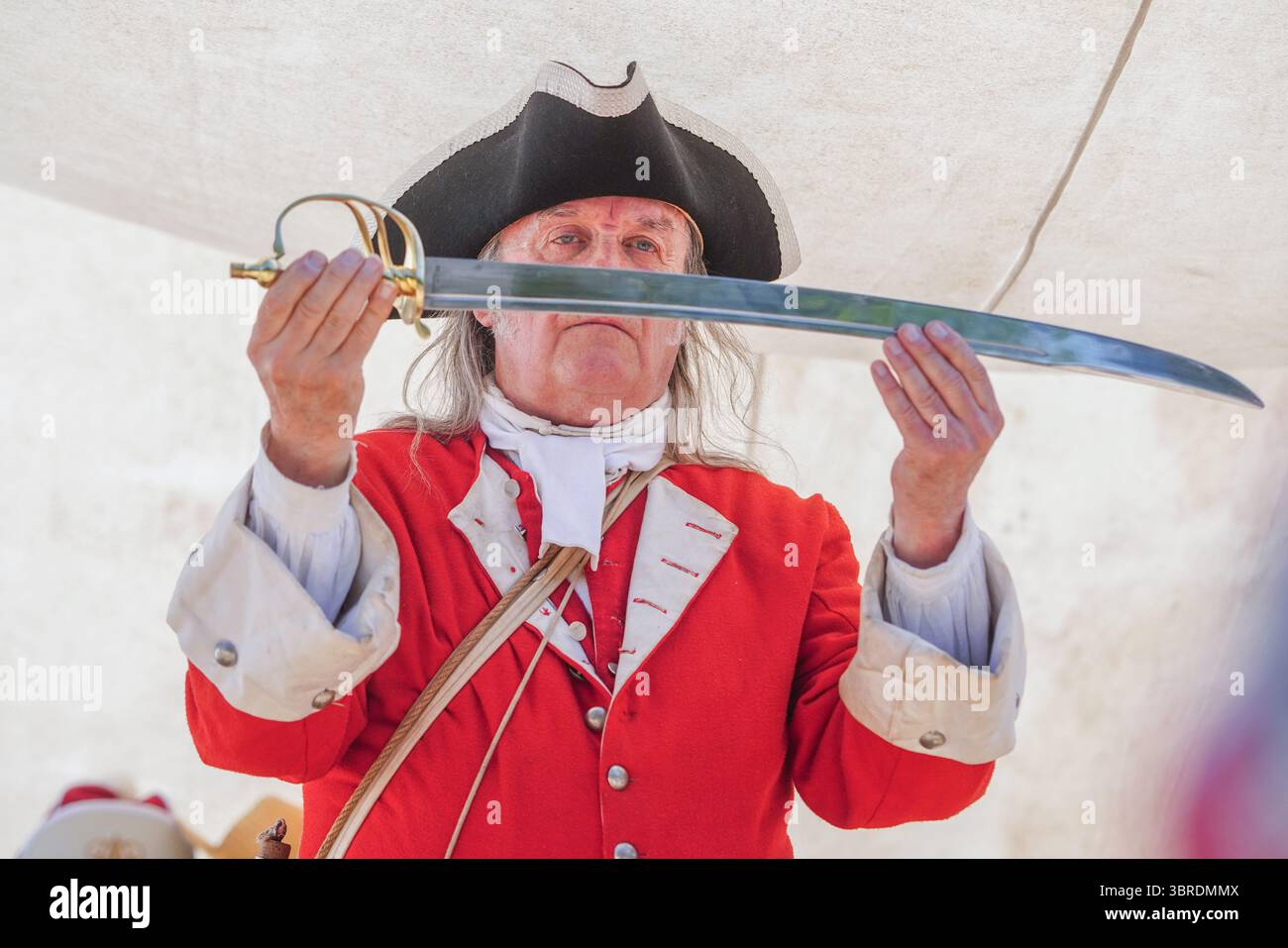 London, UK. 12 July 2025 . Martin, Corporal of Marines British navy officer at the Old Royal ...