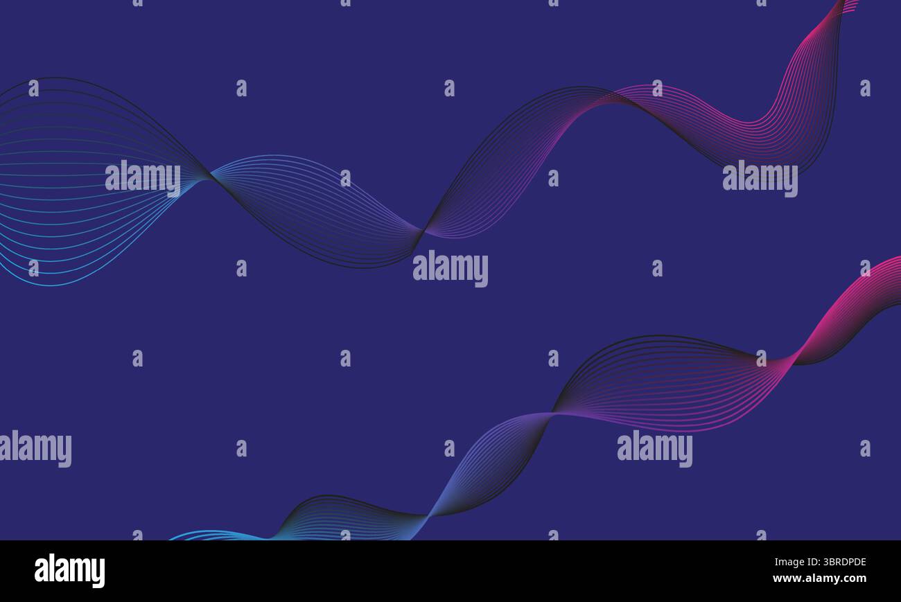 Smooth wavy lines sound Stock Vector Images - Alamy
