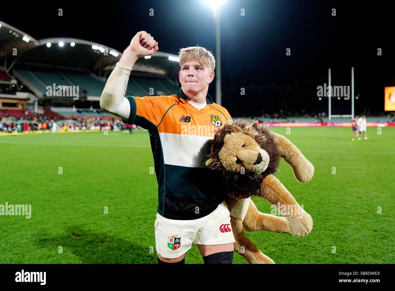 British and Irish Lions' Henry Pollock following the Qatar Airways ...