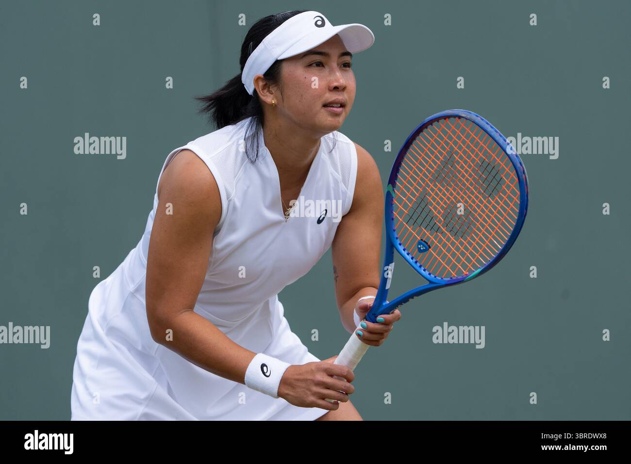 LONDON, ENGLAND - JULY 4: Aldila Sudjiadi of Indonesia during Wimbledon ...