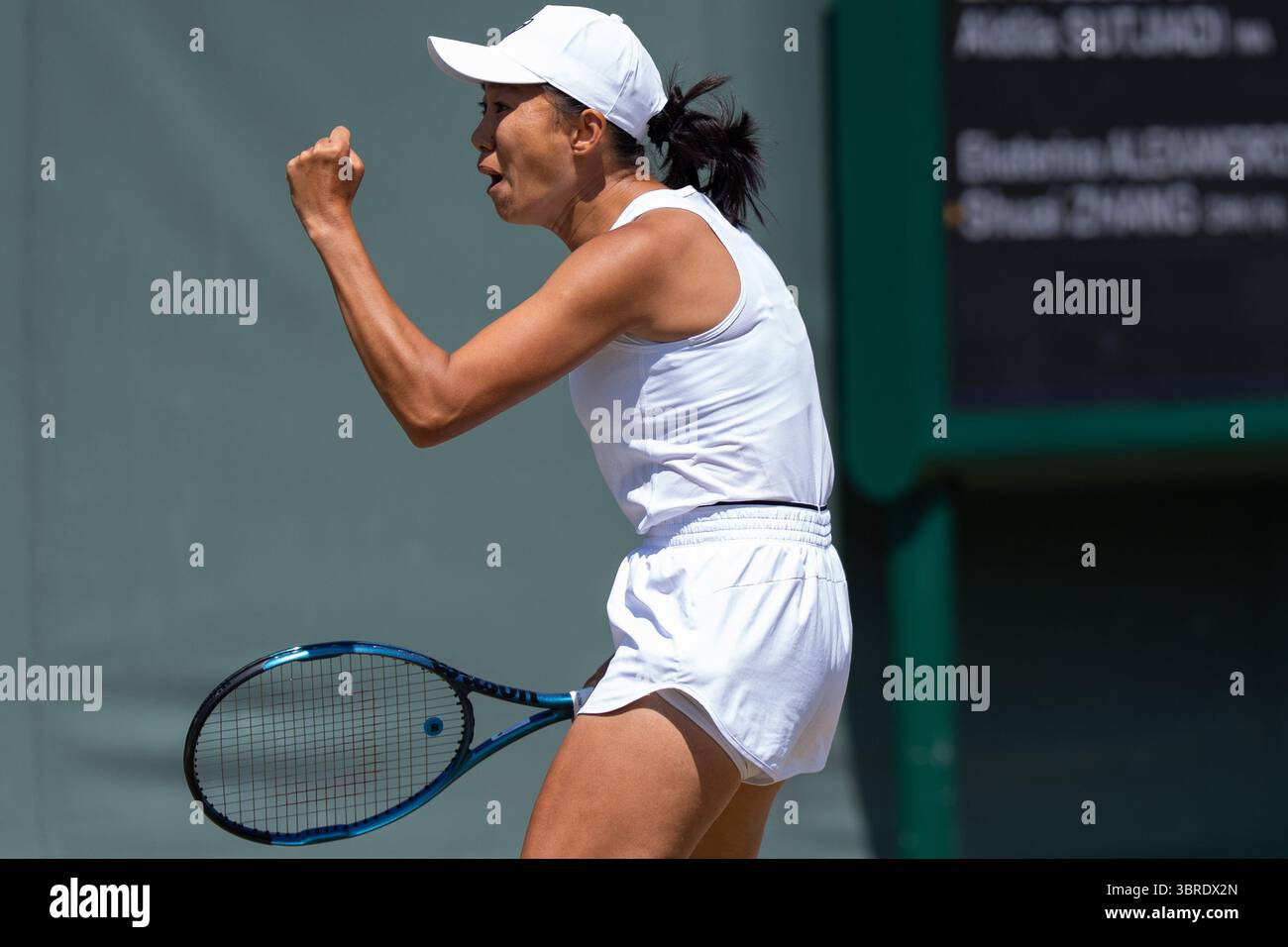 LONDON, ENGLAND - JULY 4: Shuai Zhang of China during Wimbledon 2025 at ...