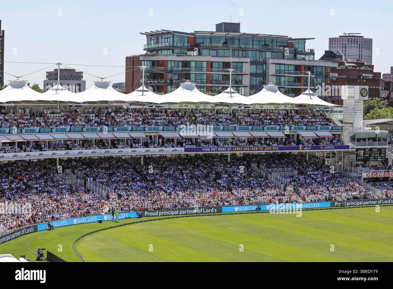 The stands are full during the 3rd Rothesay Test Match Day 3 England v ...