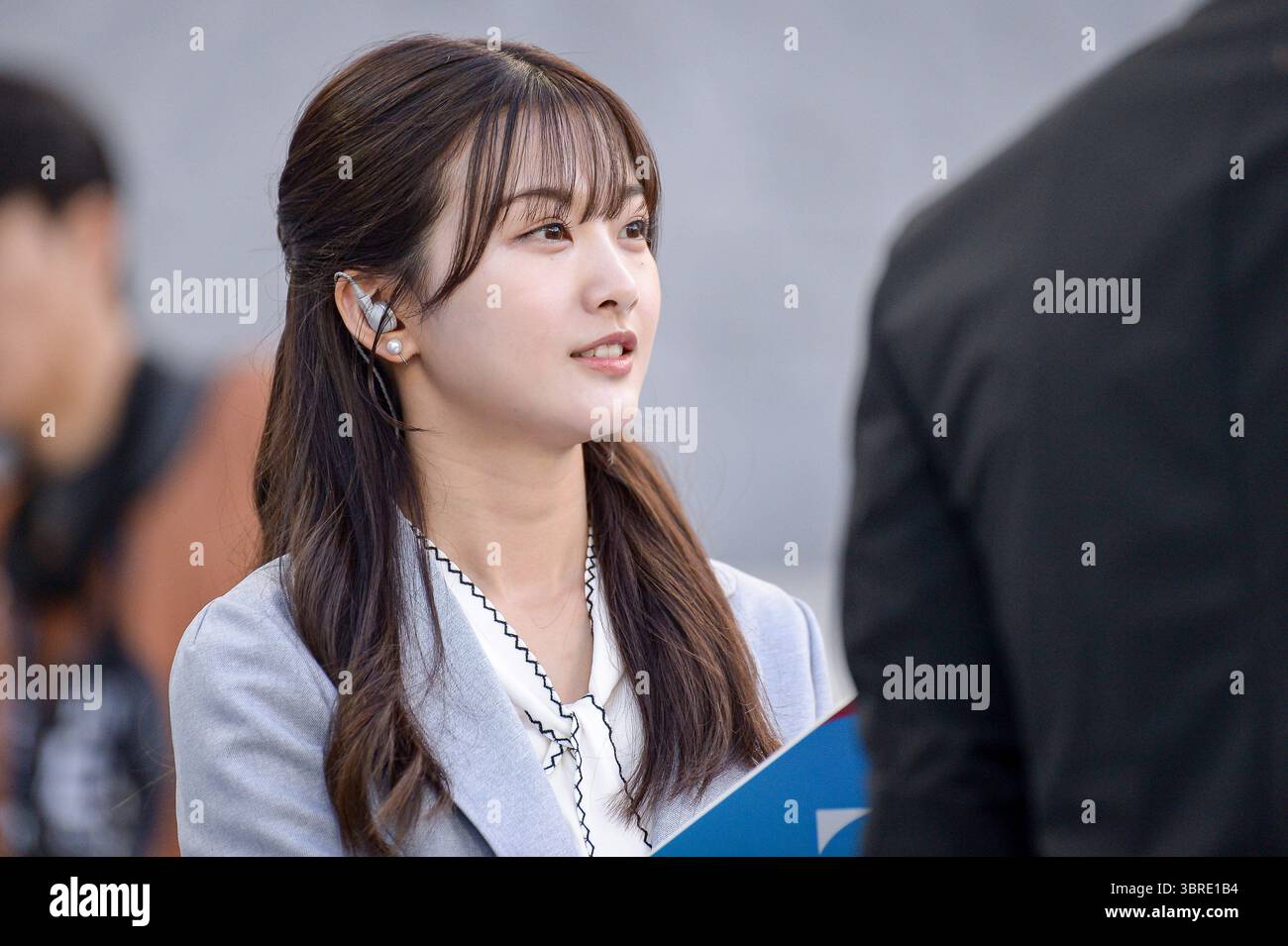 Yongin, Korea Republic. 12 July, 2025. A Japan TV host during the EAFF E-1 Men's Football ...