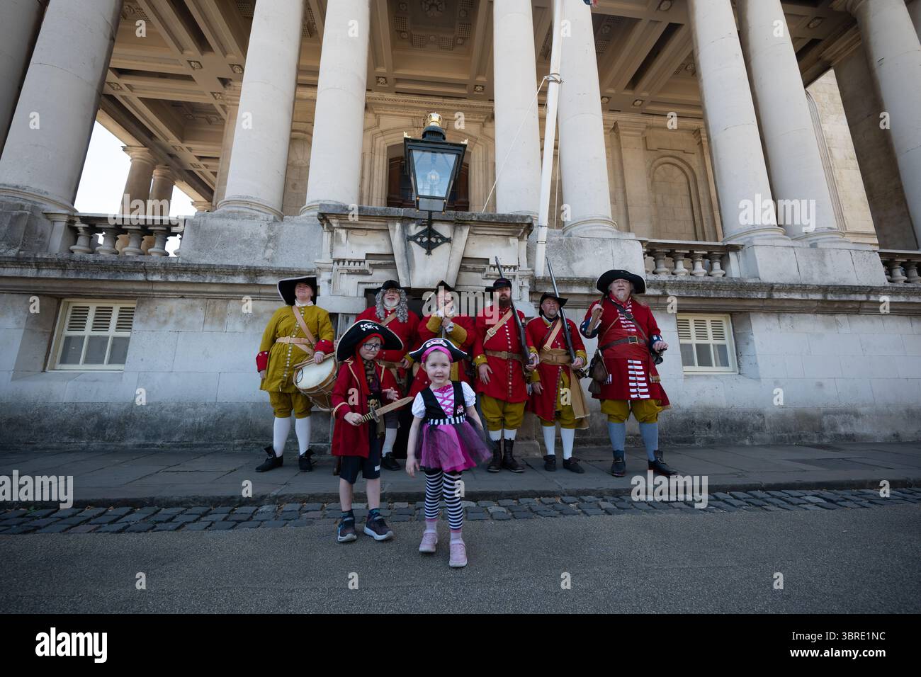 London, UK, 12th July 2025, Pirates swarm the Old Royal Naval College ...
