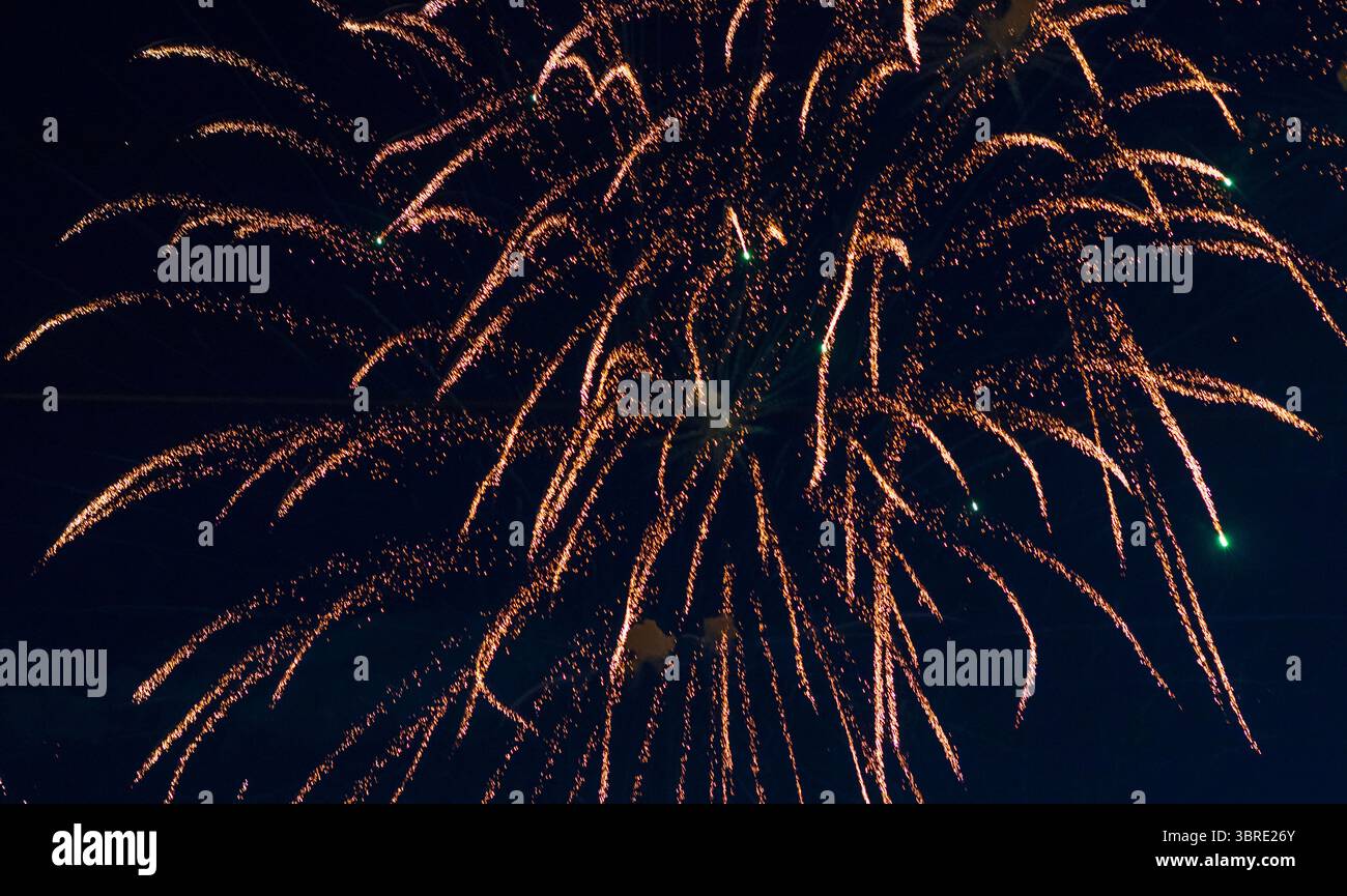 Fireworks in city sky aerial hi-res stock photography and images - Alamy