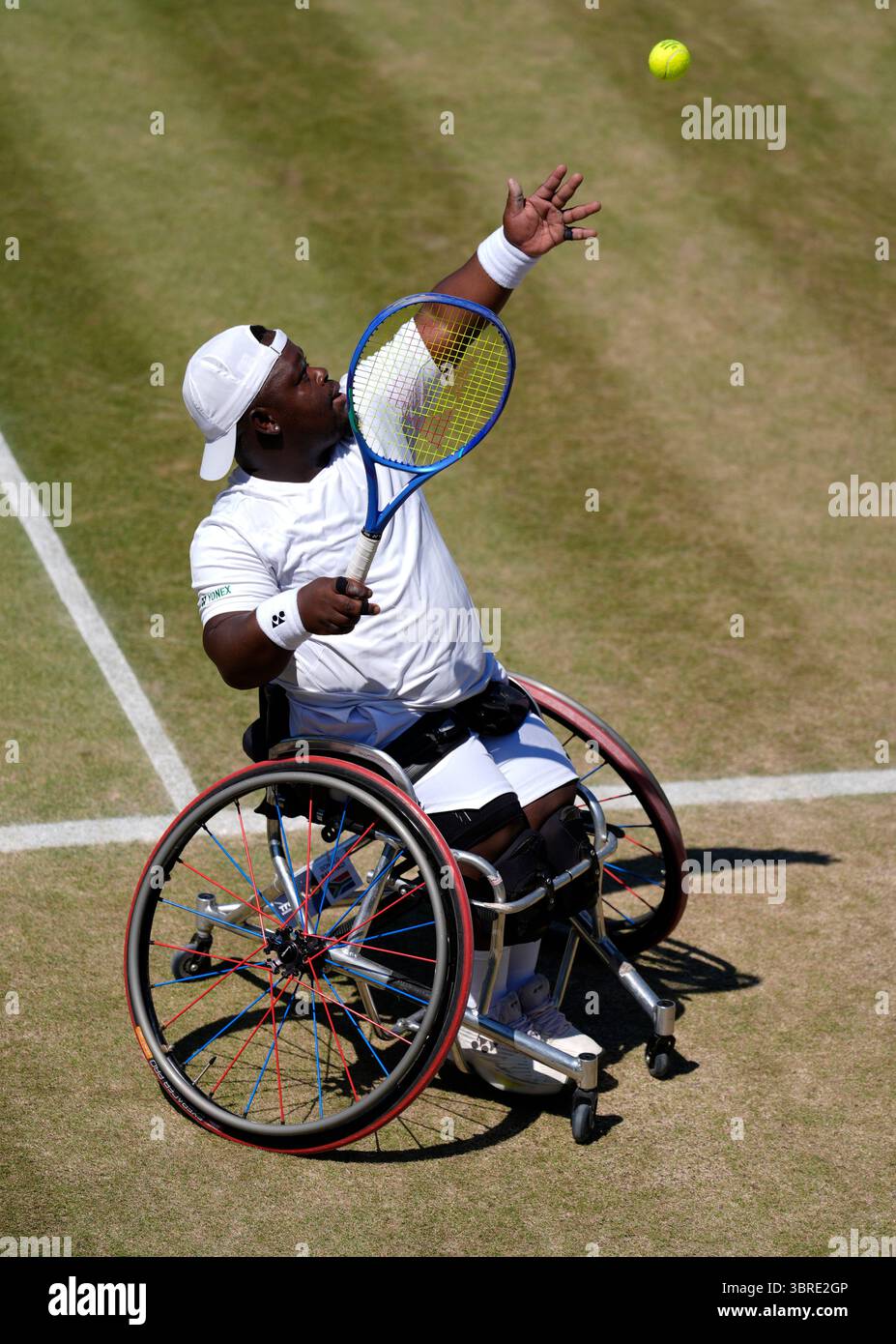 Donald Ramphadi during the Quad Wheelchair Doubles Final against Guy ...