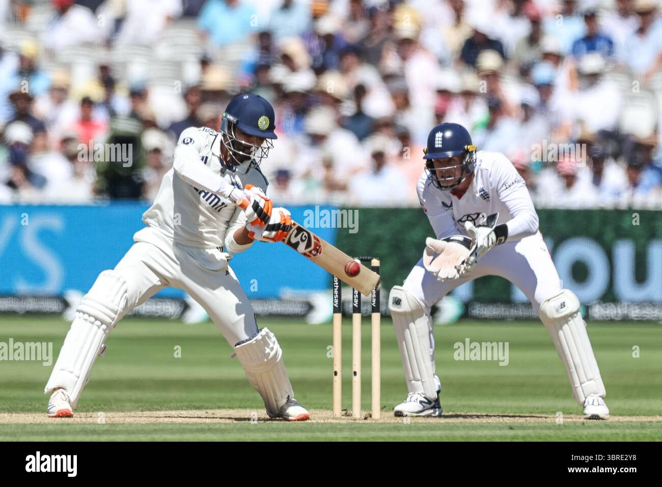 Nitish Kumar Reddy of India in batting action during the 3rd Rothesay ...