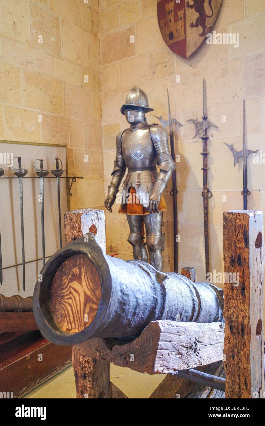 Segovia, Spain - 3 March, 2025: Medieval Knight armour on display at ...