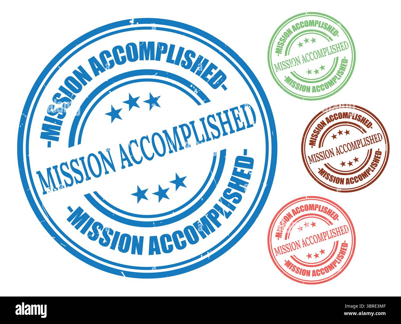 A Grunge Achievement Stamp Pack, Mission Success Vector Badge Set Stock ...