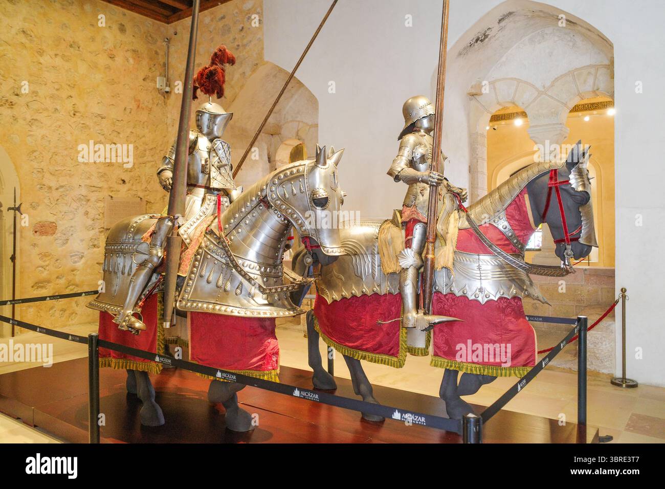 Segovia, Spain - 3 March, 2025: Medieval Knight armour on display at ...