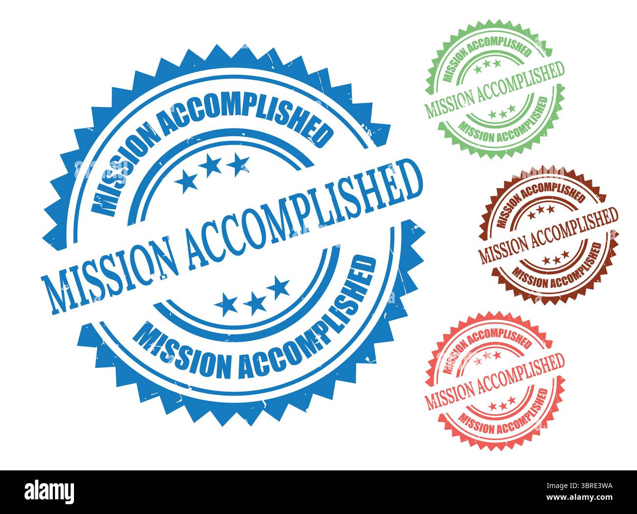 A Goal Achieved Rubber Stamp Set, Mission Complete Badge Vector Pack ...