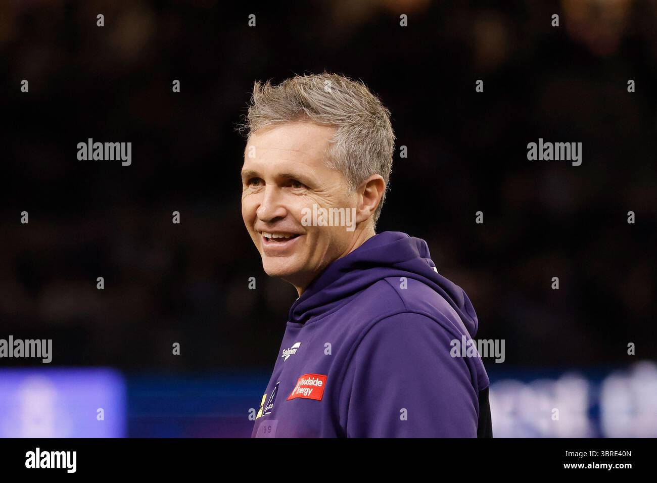 Justin Longmuir, coach of the Fremantle Dockers is seen after winning ...