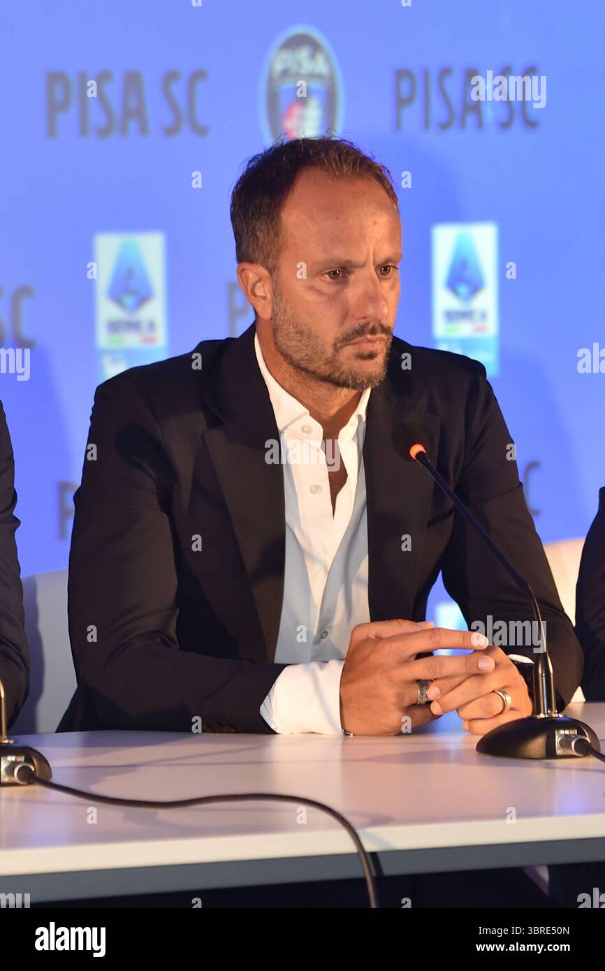 New coach of Pisa Alberto Gilardino during Presentation of new Pisa SC ...