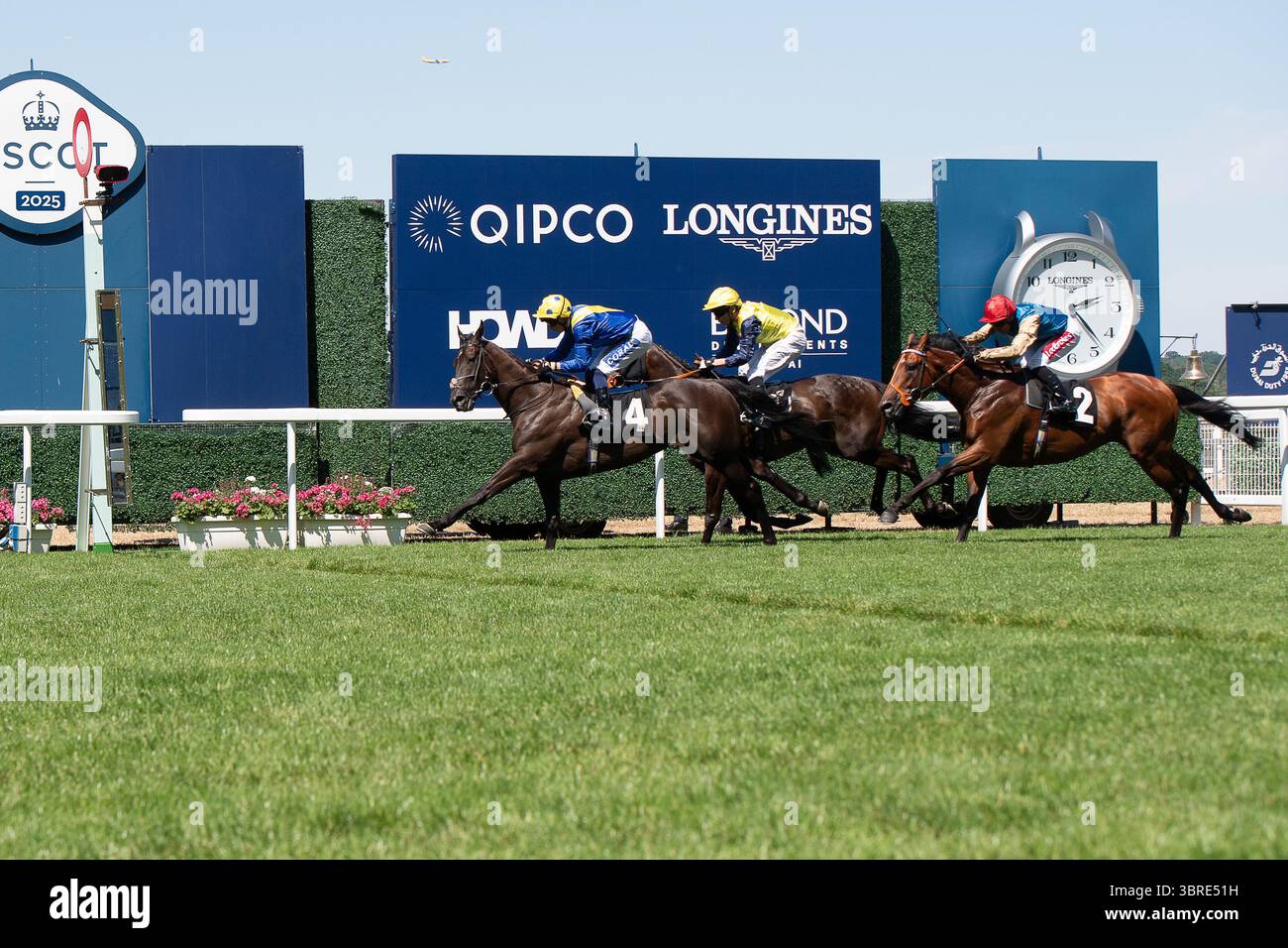 Ascot, Berkshire, UK. 12th July, 2025. Horse NEVER SO BRAVE ridden by ...