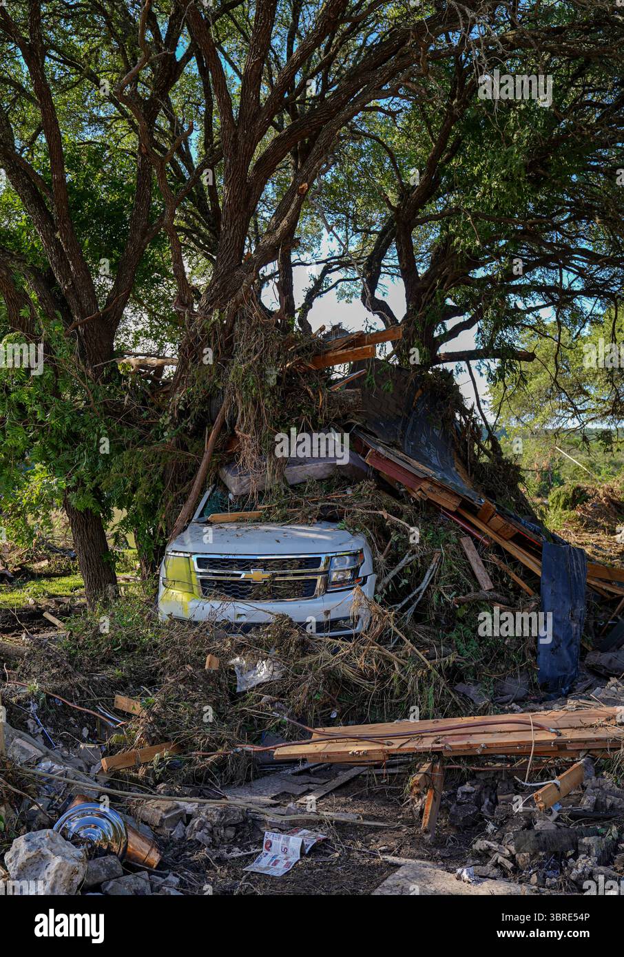 The aftermath of the devastating floods in Kerr County, TX which killed ...