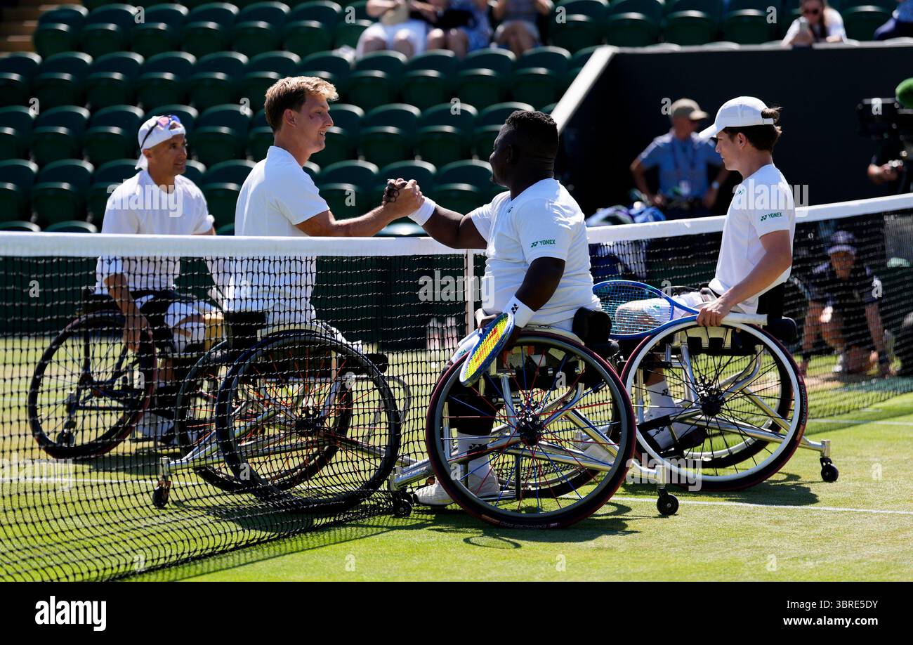 Guy Sasson (left) and Niels Vink (second left) with Donald Ramphadi and ...
