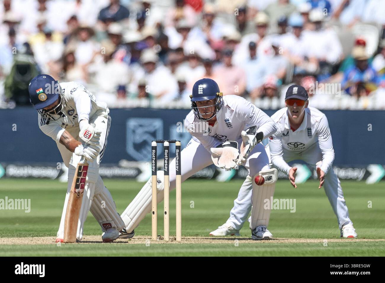 Nitish Kumar Reddy of India hits the ball for two runs during the 3rd ...