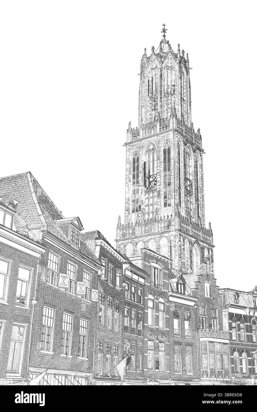 View dom tower from Black and White Stock Photos & Images - Alamy