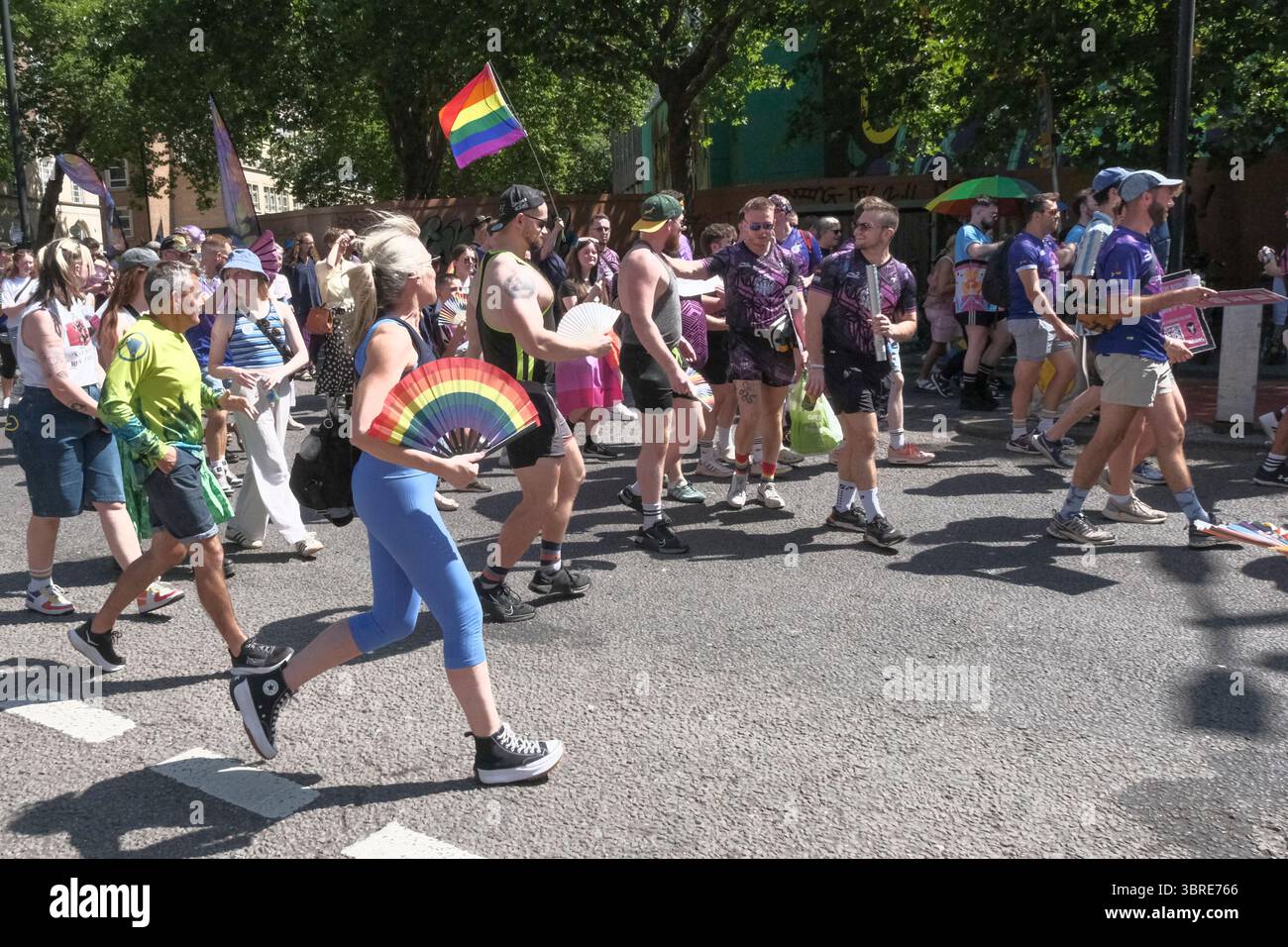 Bristol, UK. 12th July, 2025. The Bristol Pride march. The LGBT ...