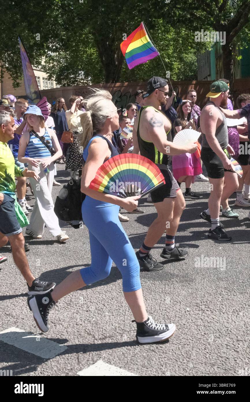 Bristol, UK. 12th July, 2025. The Bristol Pride march. The LGBT ...