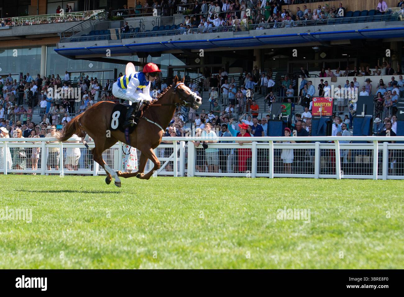 Ascot, Berkshire, UK. 12th July, 2025. Horse TROJAN STORM ridden by ...