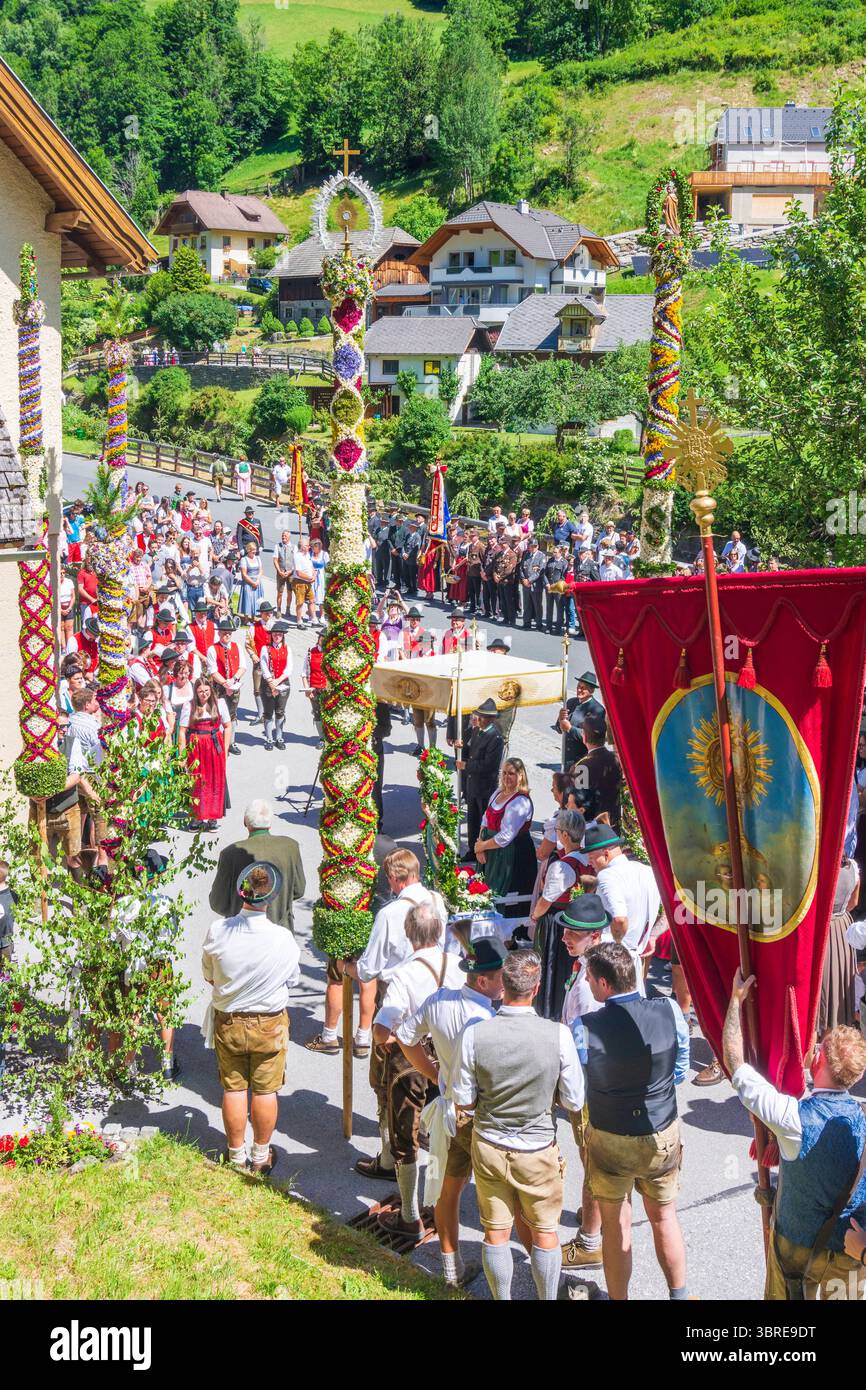 chapel Muhr, procession with Prangstange Prangerstange pillory pole ...