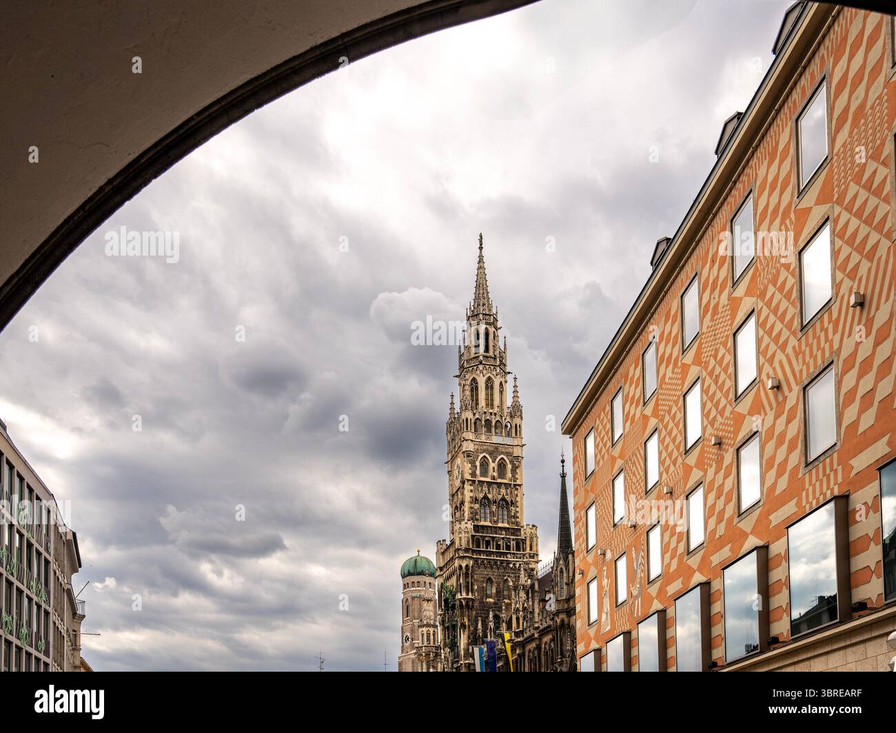 Iconic New Town Hall Tower In Munich With Ornate Gothic Architecture ...