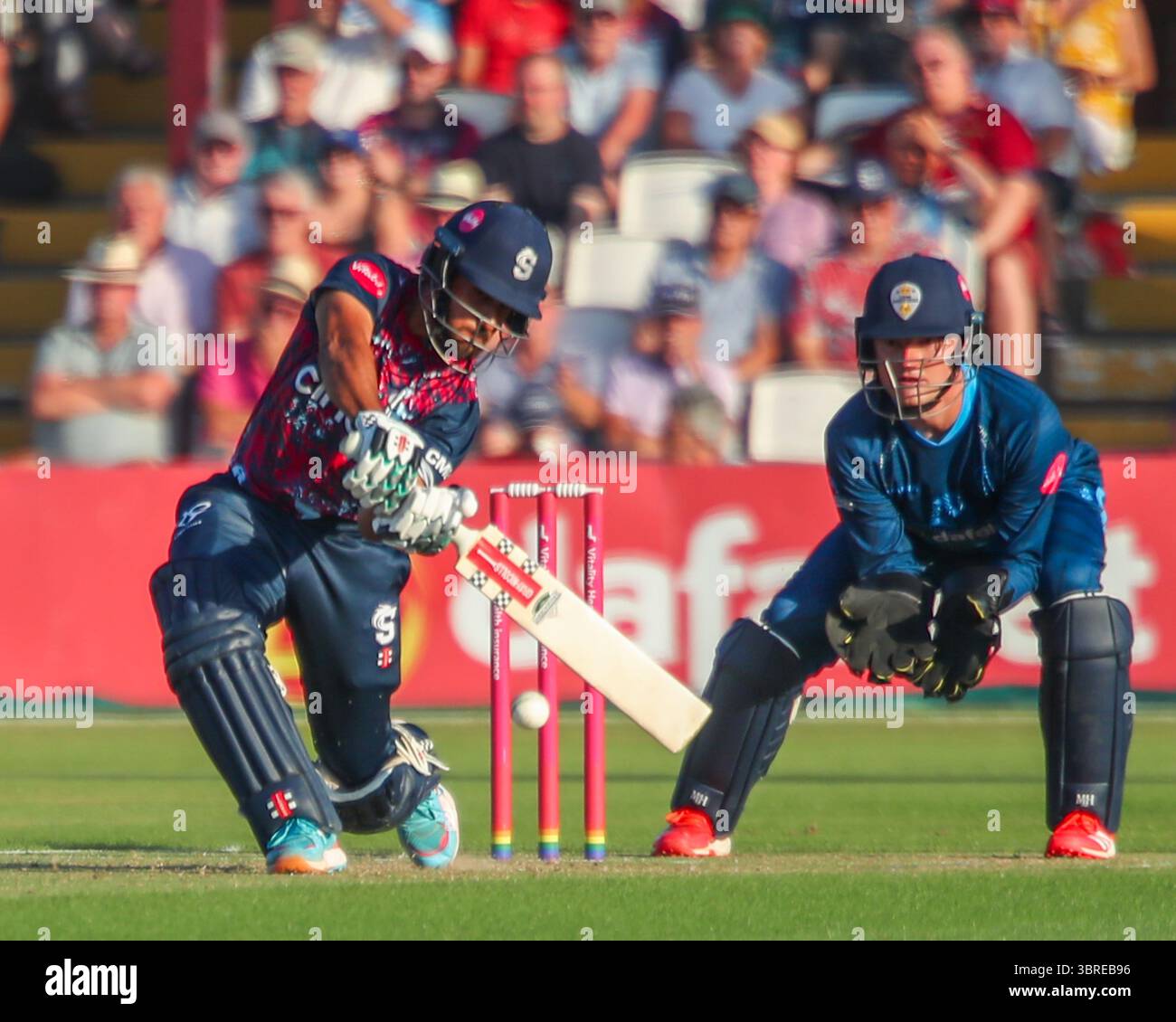 Northampton, UK. 11th July, 2025. Northamptonshire's Saif Zaib in ...