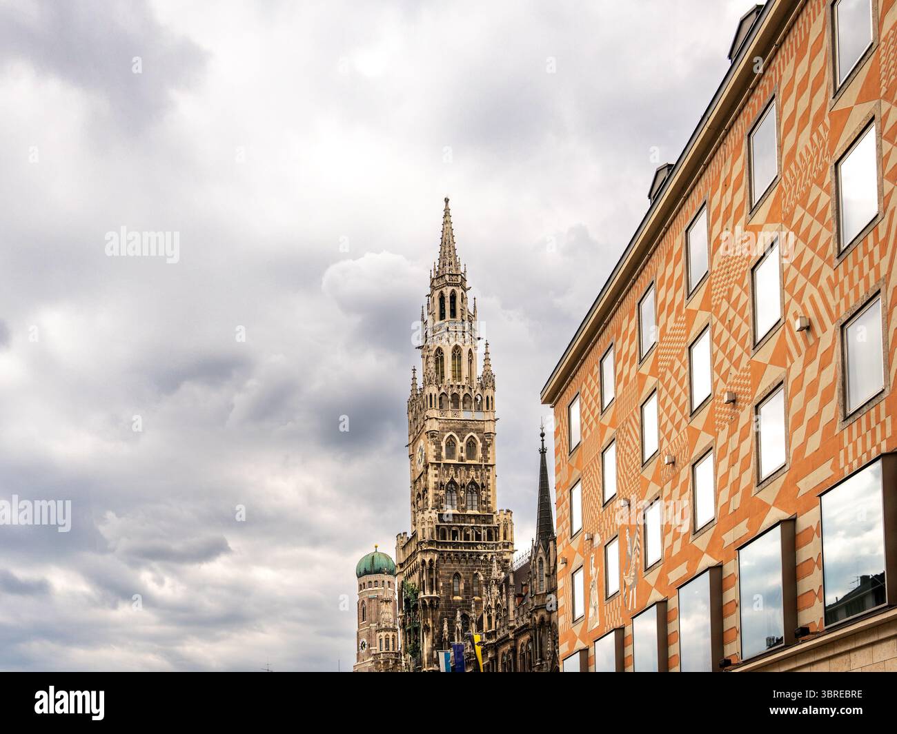 Iconic New Town Hall Tower In Munich With Ornate Gothic Architecture ...