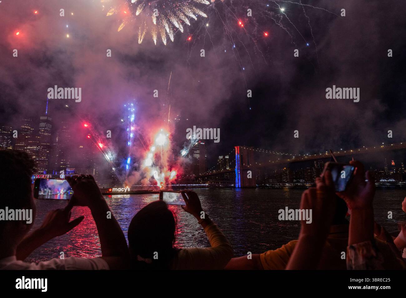 Fireworks explode over the Big Apple sky as people celebrate US ...