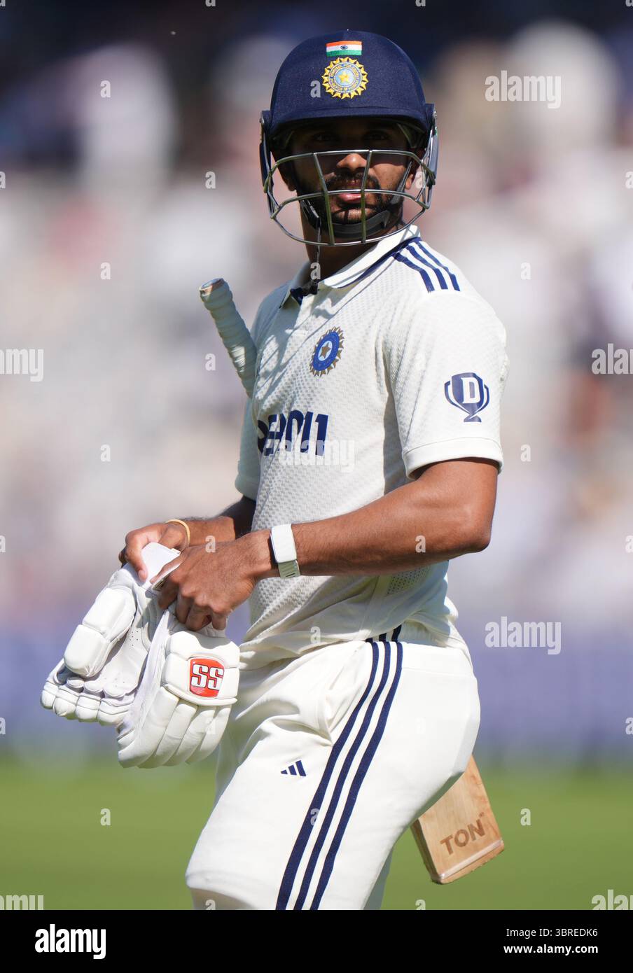 India's Nitish Kumar Reddy on day three of the Third Rothesay Men's ...