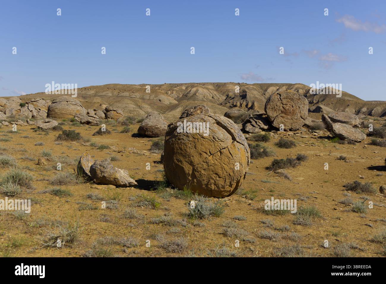 The Valley of the Spheres of Torysh, Mangystau Stock Photo - Alamy
