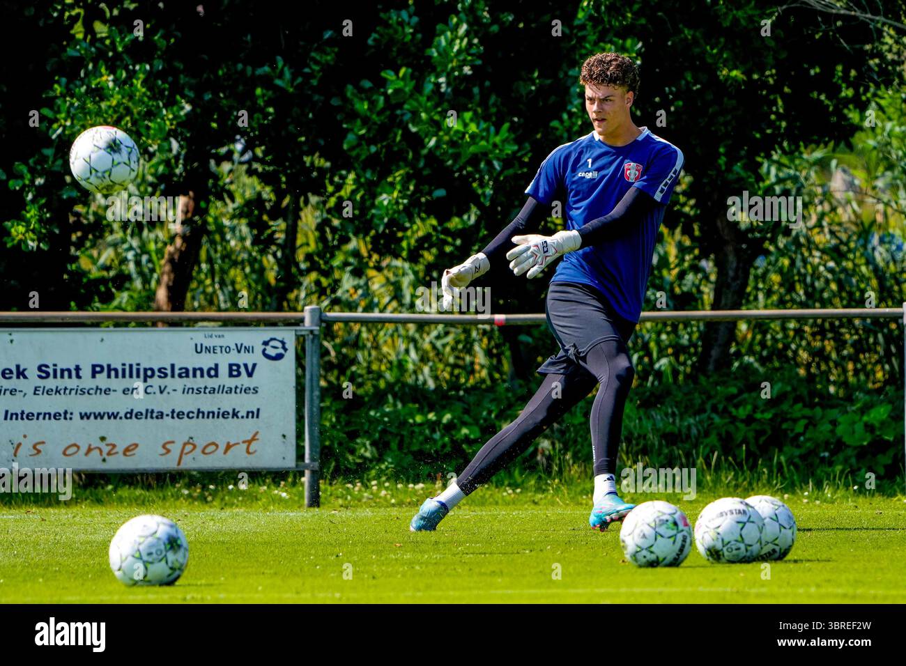 Burgh-Haamstede - FC Dordrecht goalkeeper Boaz Kroll during a friendly ...