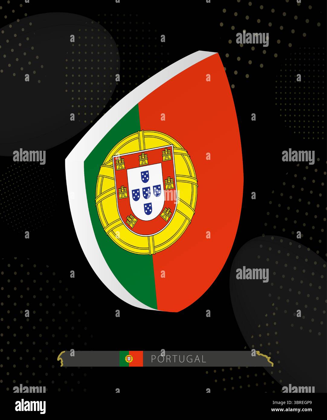 Flag portugal on rugby Stock Vector Images - Alamy