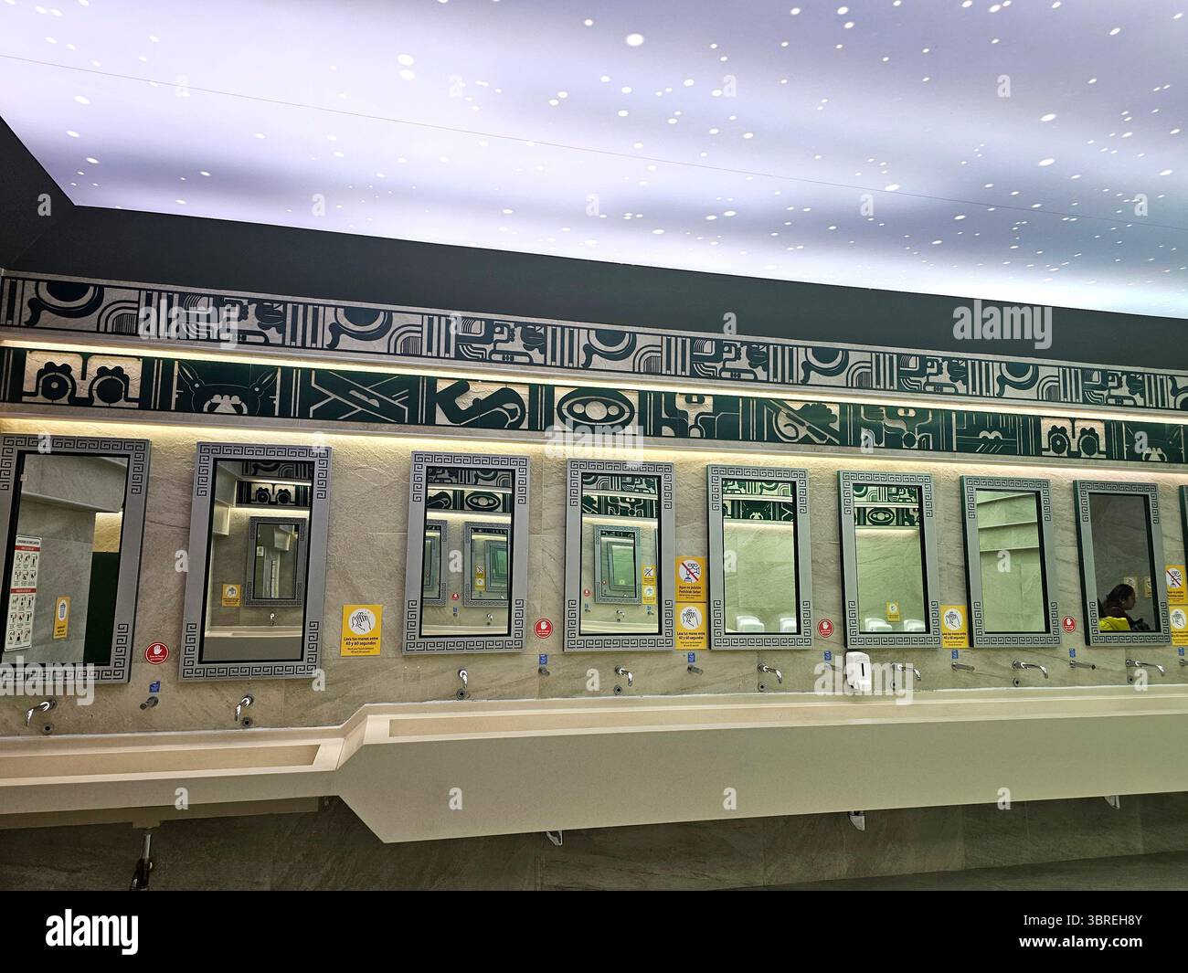 Zumpango, Edomex, Mexico - Oct 26, 2024: Interior decoration the public ...