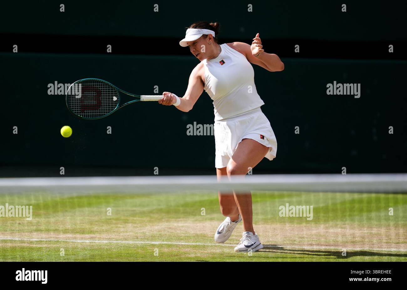 Amanda Anisimova during her Ladies' Singles Final against Iga Swiatek ...