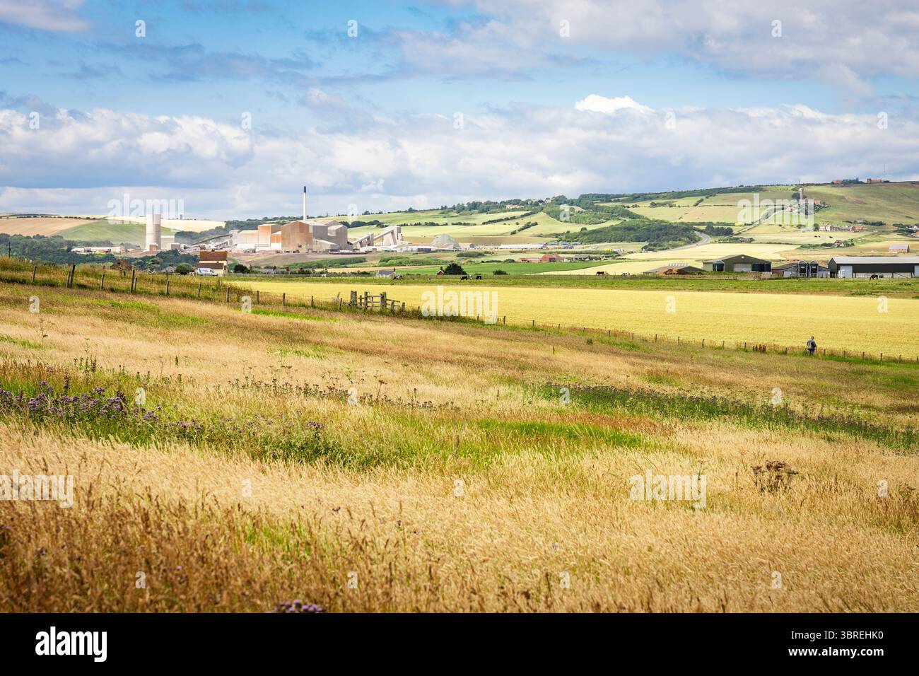 Landscape around Boulby mine and Staithes, North York Moors National ...
