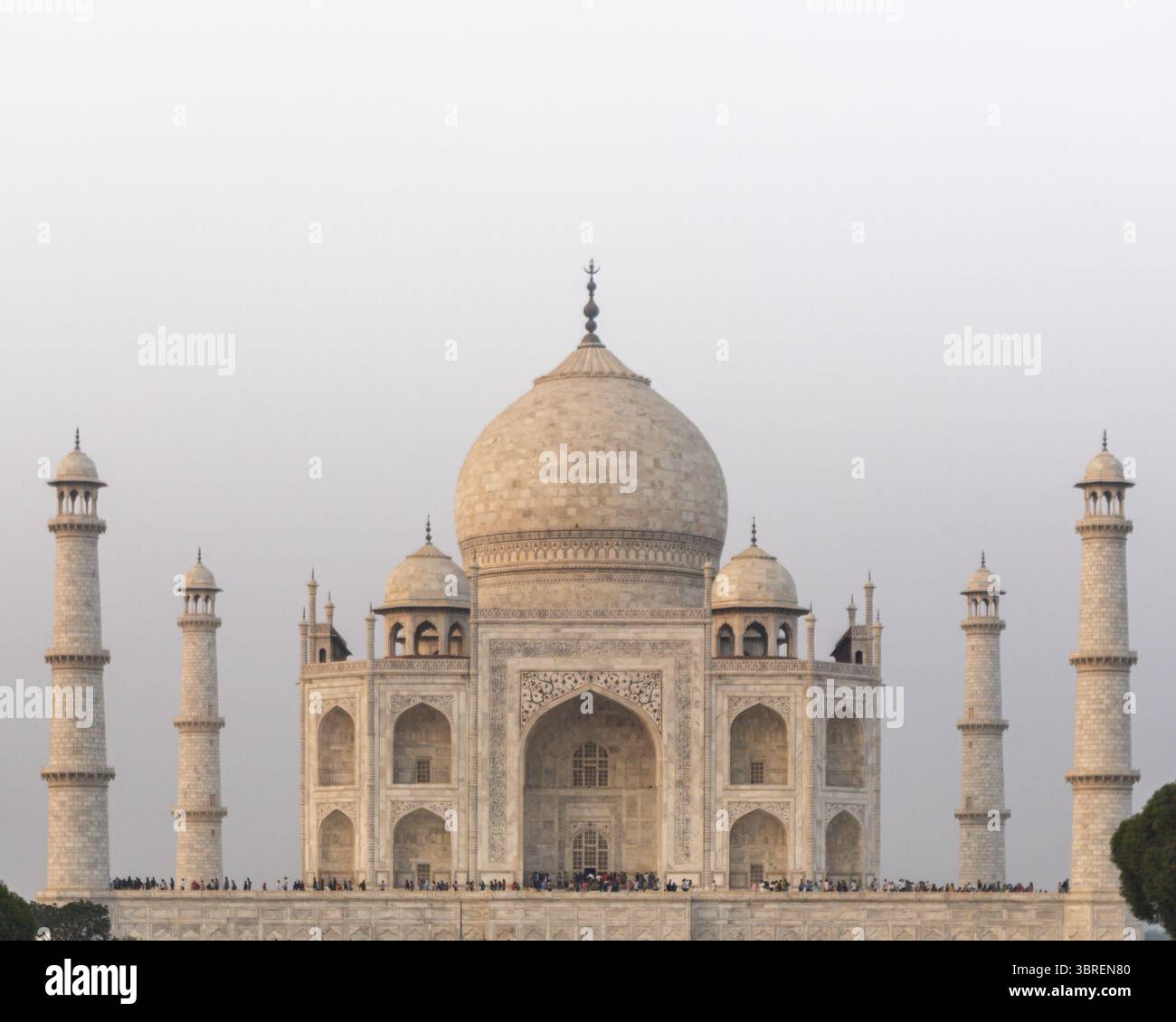 View of the Taj Mahal's ivory-white marble shimmers softly under the ...