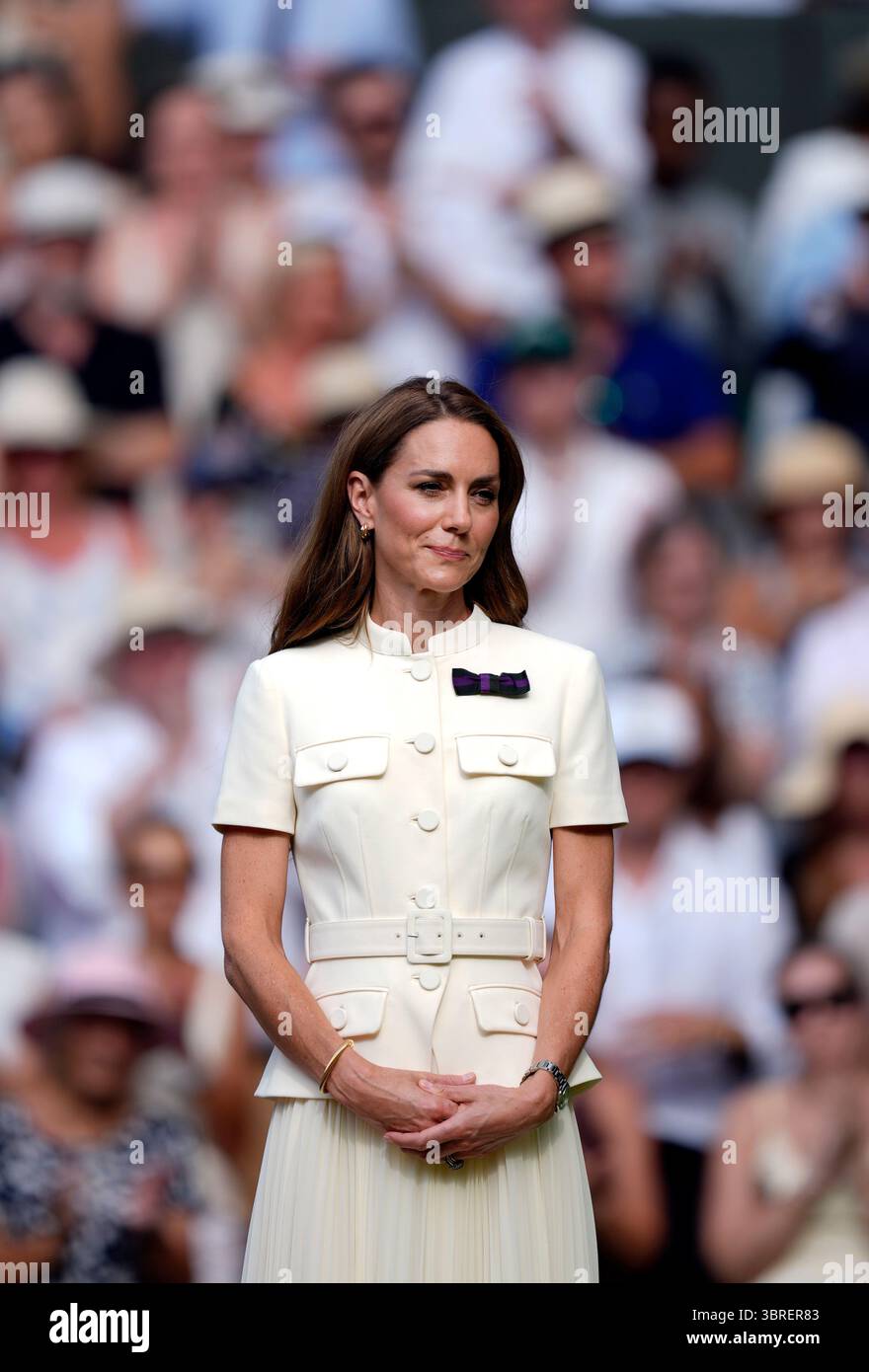 The Princess of Wales on centre court following the Ladies' Singles ...