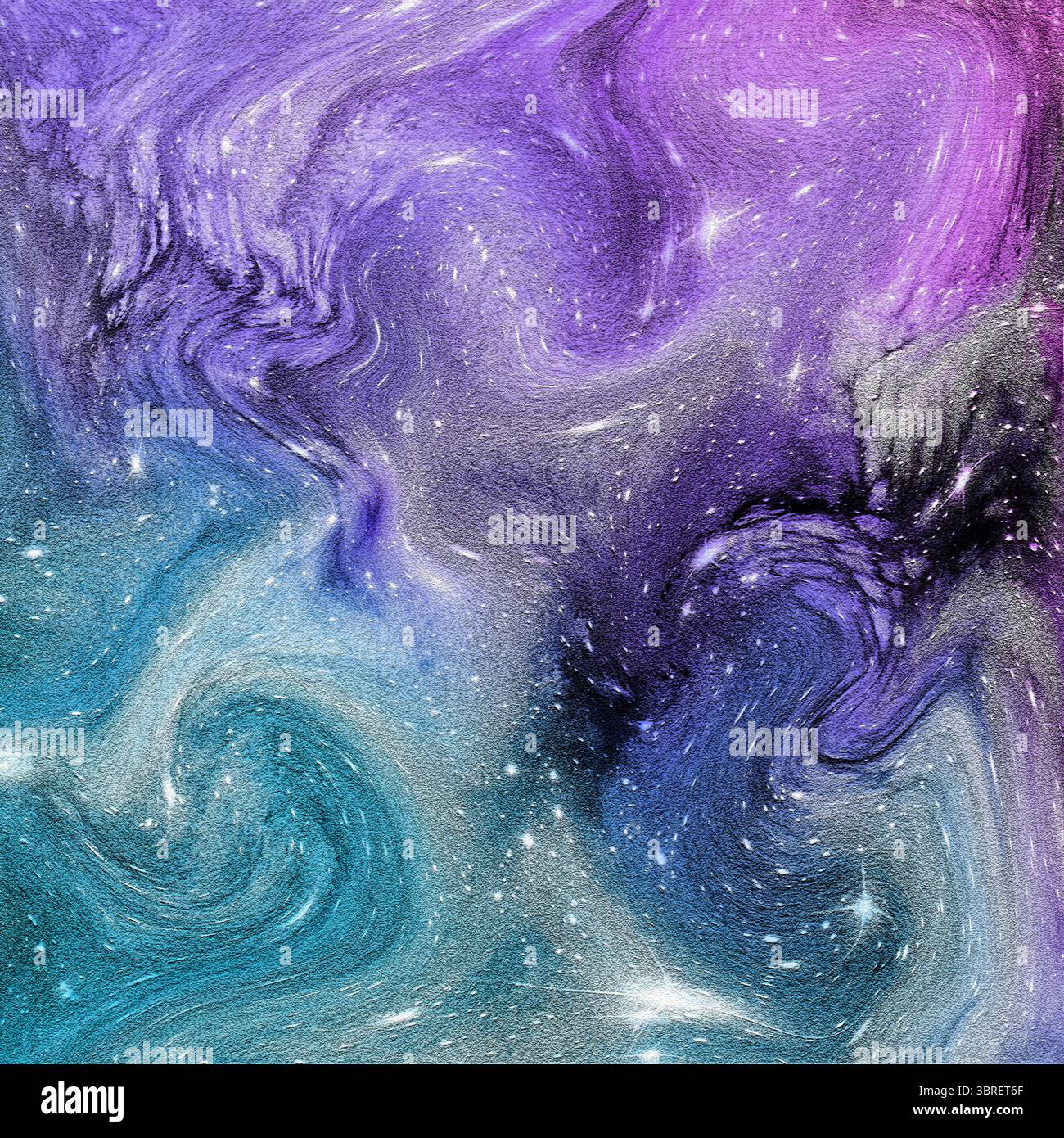 A swirling galaxy texture creates an ethereal abstract space background ...