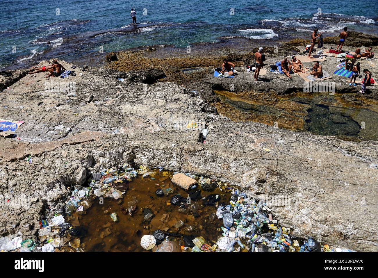 July 12, 2025, Beirut, Beirut, Lebanon: Lebanese beach goers enjoy ...