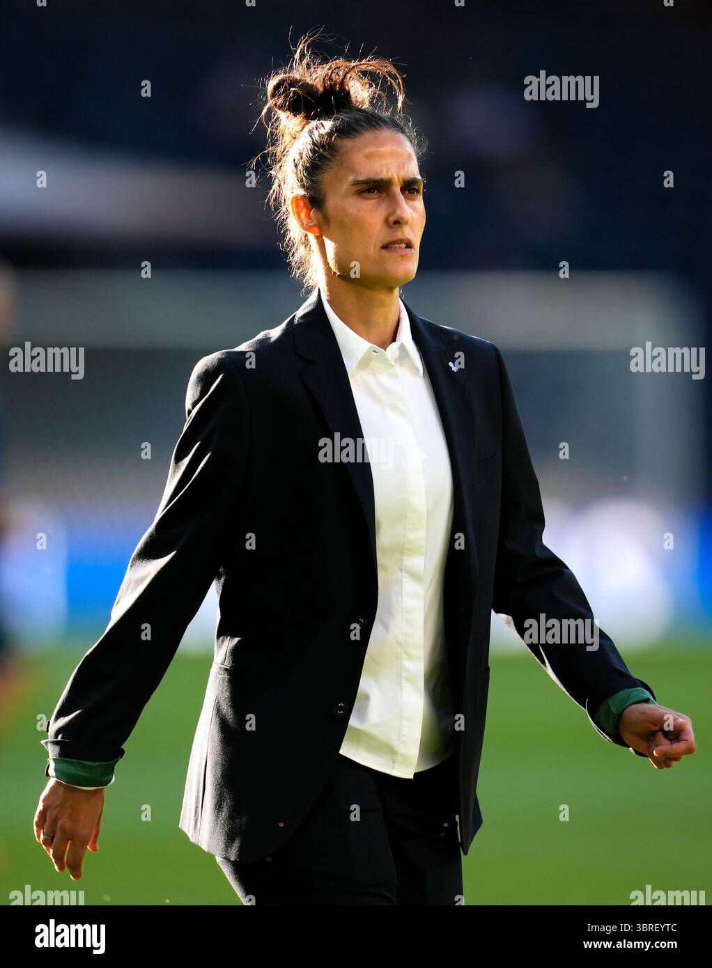 Spain head coach Montse Tome before the UEFA Women's Euro 2025 Group B ...
