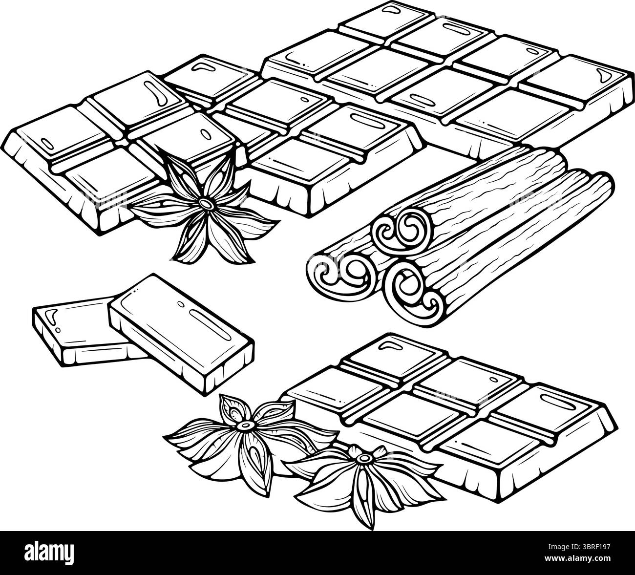 Bar chocolate sketch Black and White Stock Photos & Images - Alamy