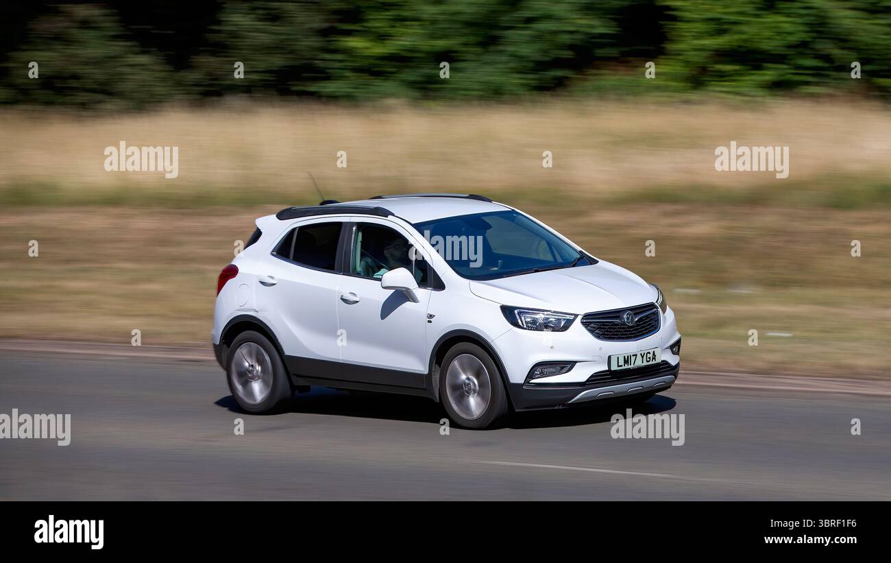 Milton Keynes,Bucks,UK - July 12th 2025: 2017 white Vauxhall Mokka ...