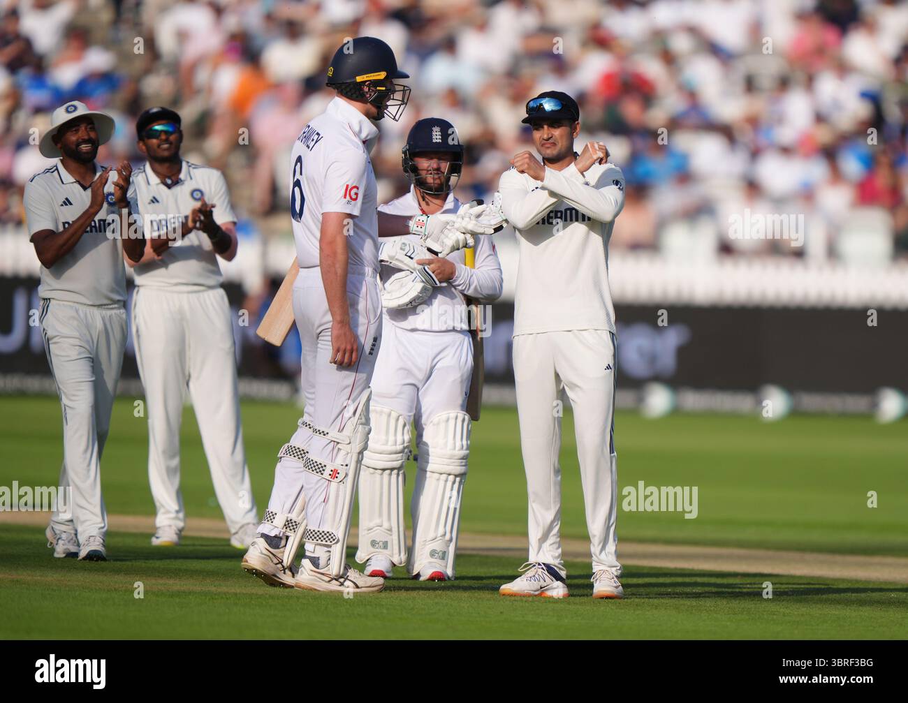 India's Shubman Gill and England's Zak Crawley have heated words on day ...