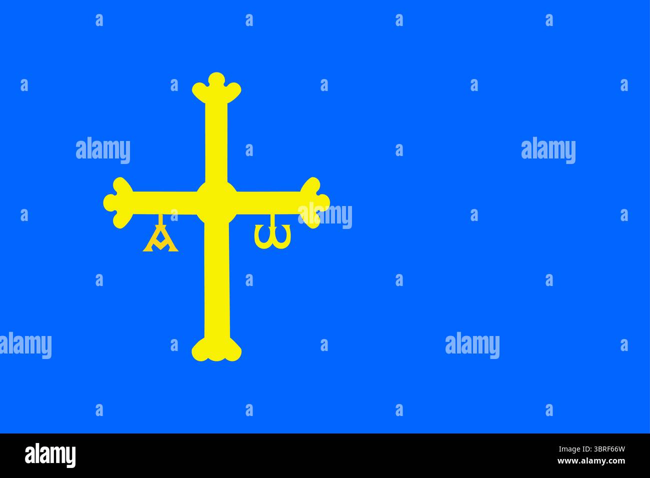 Flag of Asturias, Spain – official regional flag with blue field and ...